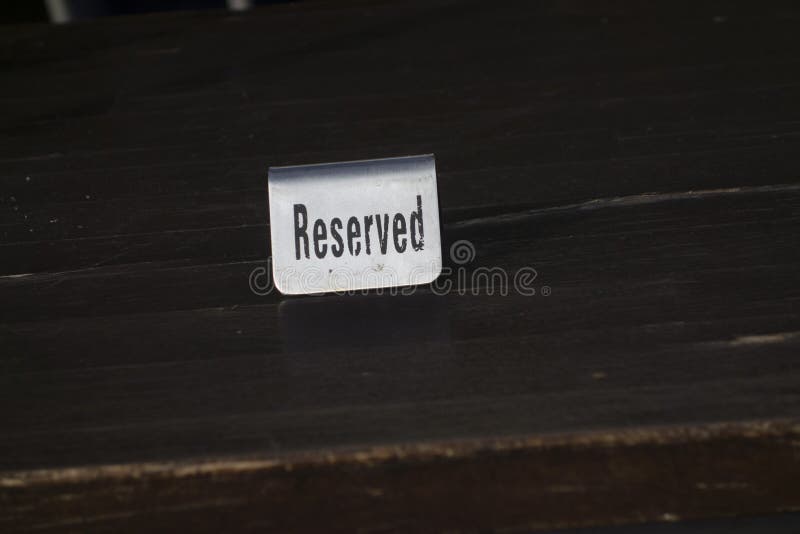 Reservation Sign in a Pub or Restaurant Stock Photo - Image of tourism ...