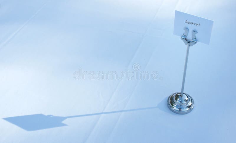 Reservation tag stand stock photo. Image of dining, bright - 30487174