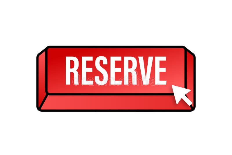 Reserve Flat Button. Vector Illustration. Travel Vector Icon. Online ...