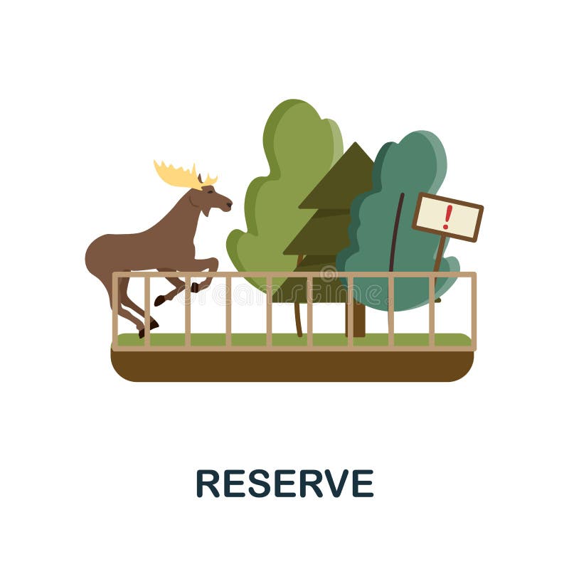 Reserve Flat Icon. Colored Element Sign from Nature Collection. Flat ...