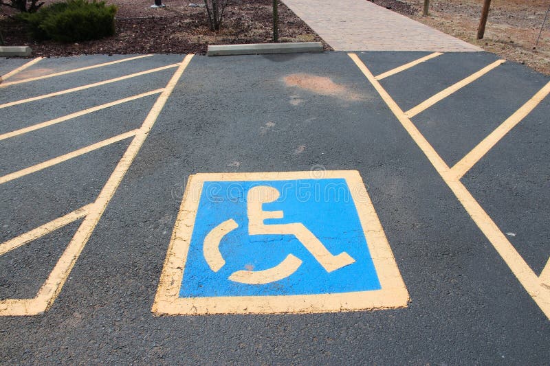Reserved Accessible Parking Spot Stock Image - Image of park ...