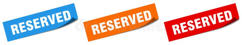 Reserved Banner. Reserved Speech Bubble Label Set. Stock Vector ...