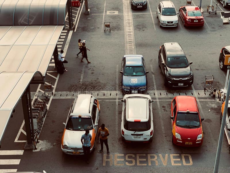 A Reserved Car Park with Pedestrians Editorial Image - Image of pede ...