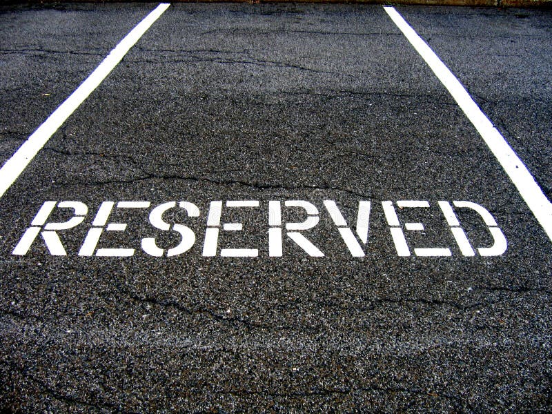 Reserved for car parking stock photo. Image of road, word - 2817482