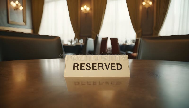 Restaurant Reserved Table Stock Illustrations – 1,385 Restaurant ...