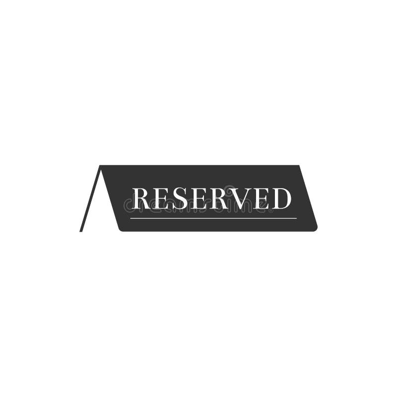 Reserved Icon Isolated. Flat Design Stock Vector - Illustration of ...