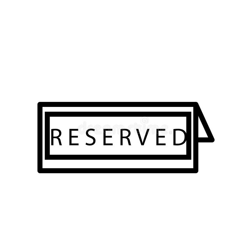 Reserved Linear Icon. Modern Outline Reserved Logo Concept on Wh Stock ...