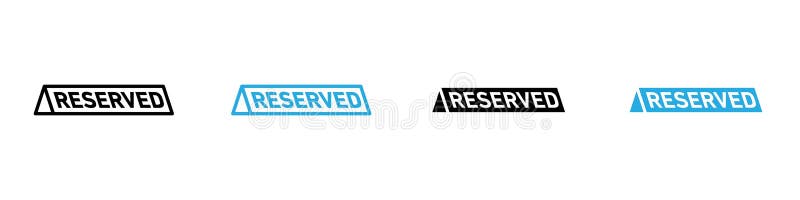 Reserved Icon Perfect for Seating and Event Reservations Stock Vector ...