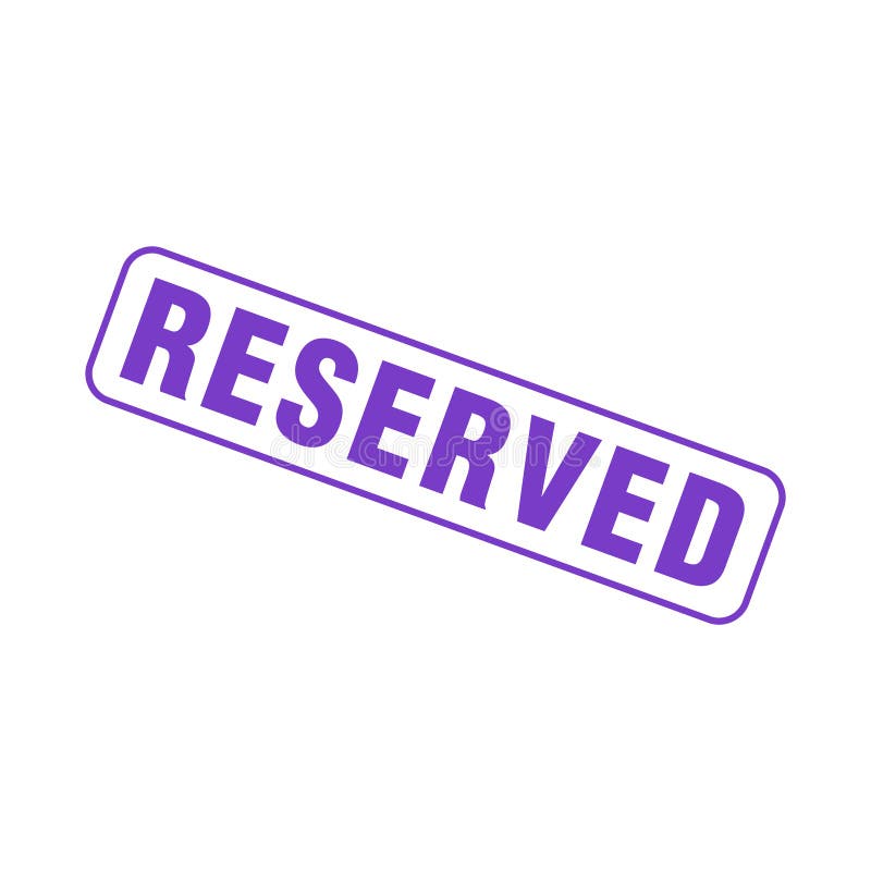 Reserved Letter Rubber Stamp Vector Template Stock Vector ...