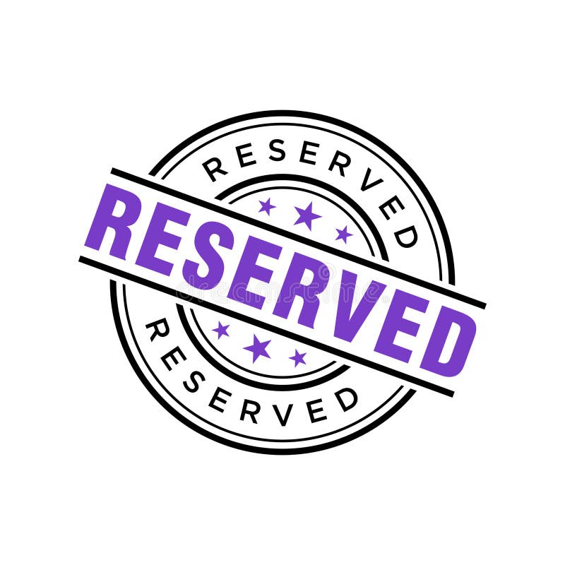 Reserved Letter Rubber Stamp Vector Template Stock Vector ...