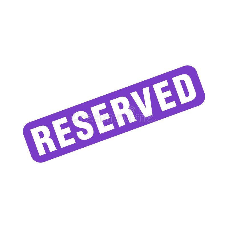 Reserved Letter Rubber Stamp Vector Template Stock Vector ...