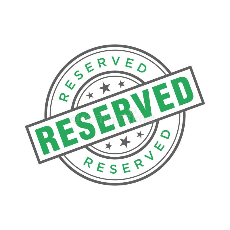 Reserved Letter Rubber Stamp Vector Template Stock Vector ...