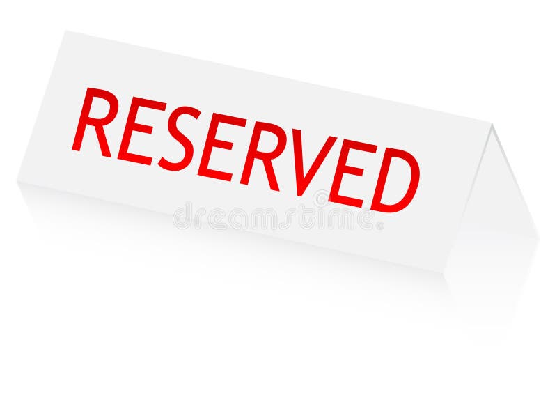 Reserved Sign stock illustration. Illustration of book - 802380