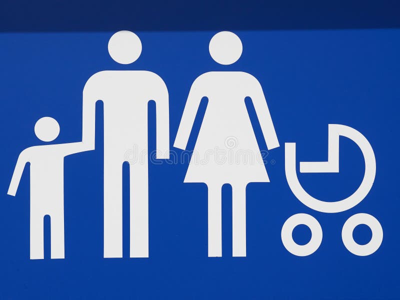 Reserved Parking for Parents with Children. Stock Photo - Image of ...