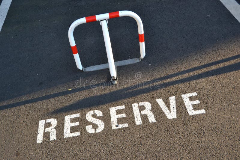 Reserved for car parking stock photo. Image of road, word - 2817482