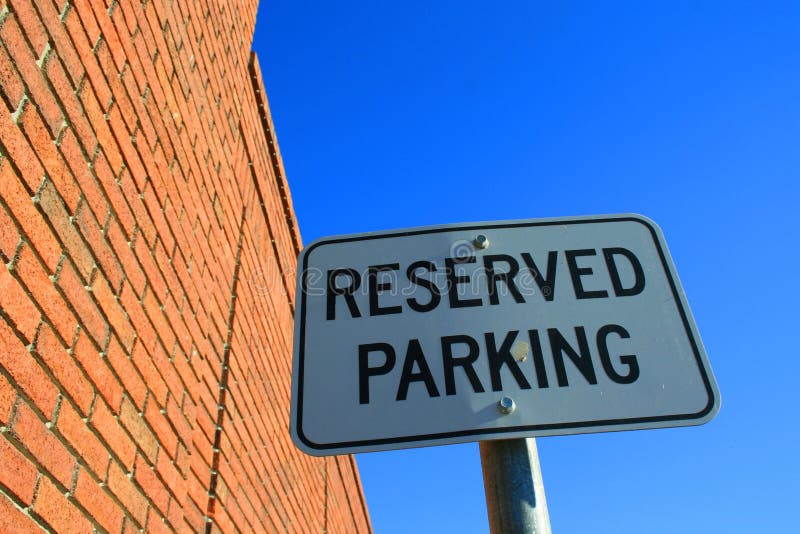 Reserved Parking Sign stock image. Image of park, orange - 10671719