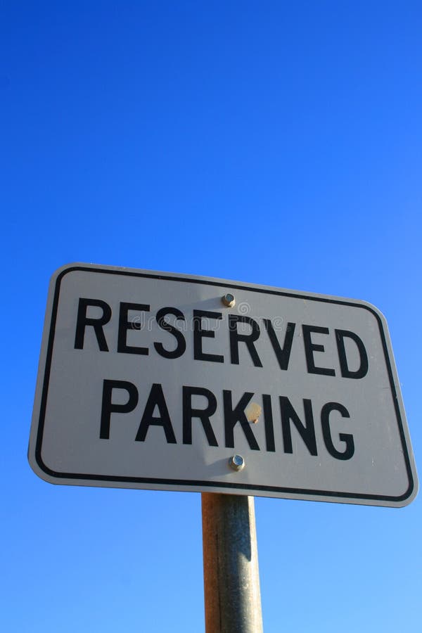 Reserved Parking Sign stock photo. Image of orange, instructions - 10671720