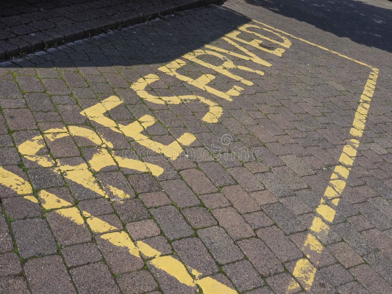 Reserved parking sign stock image. Image of copy, stone - 161532307