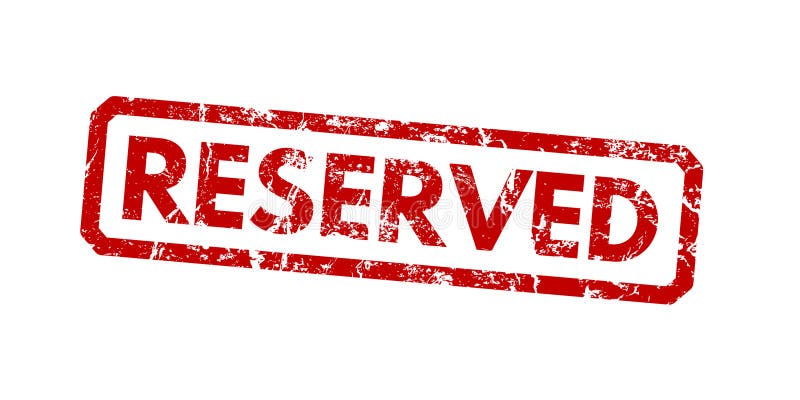 Reserved - Red Rubber Stamp with Grunge Effect Stock Vector ...