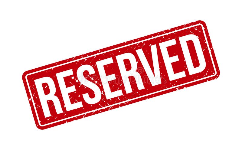 Reserved stamp on white stock vector. Illustration of deposit - 124382470
