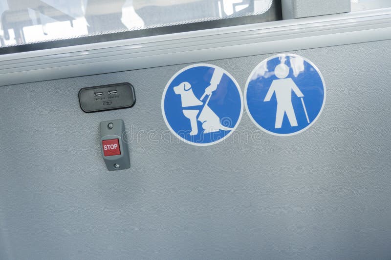 Reserved Seat Elderly Blind People Inside Bus Stock Photos - Free ...