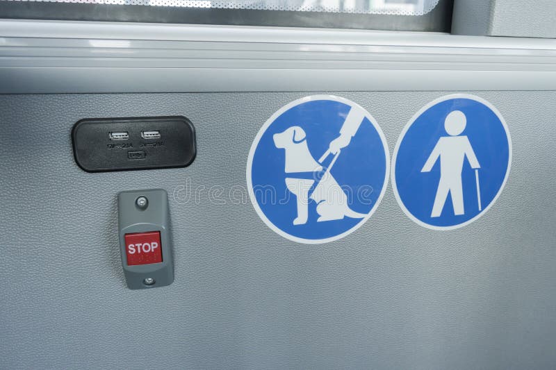 Reserved Seat Elderly Blind People Inside Bus Stock Photos - Free ...