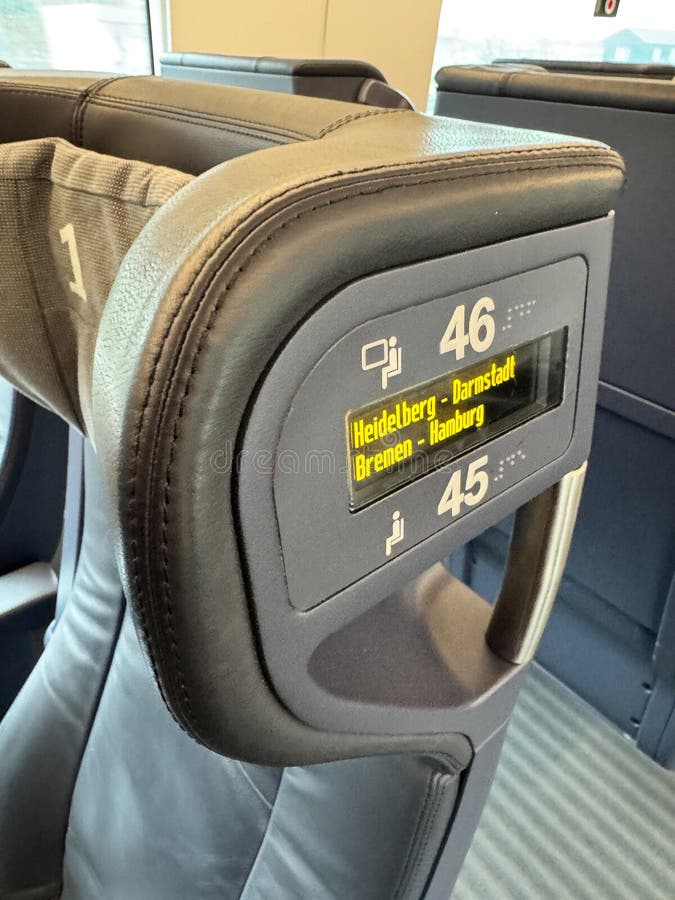 Reserved Seat Notification Sign on a Deustche Bahn German Train Stock ...