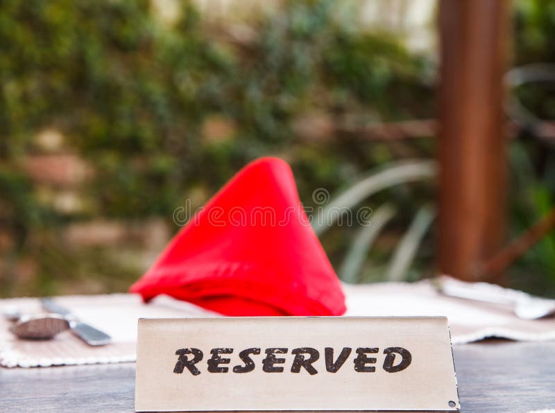 Reserved stock photo. Image of seating, food, information - 53224486