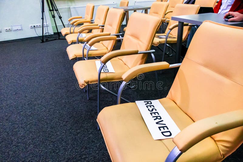 Reserved Seats in the Front Rows Stock Image - Image of cinema ...