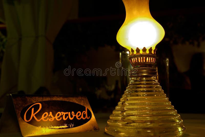 Reserved Sign stock image. Image of booked, lamp, dine - 11576335