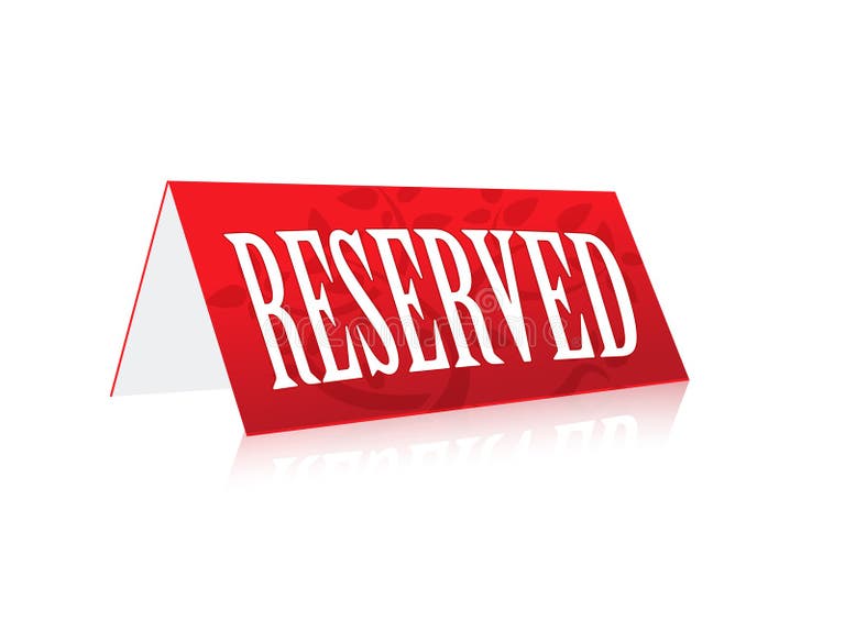 Reserved Sign Stock Illustrations – 5,781 Reserved Sign Stock ...