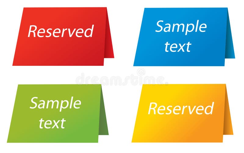 Reserved sign stock vector. Illustration of service, exhibition - 18100463