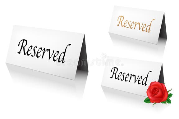 Reserved Sign Stock Illustrations – 6,147 Reserved Sign Stock ...