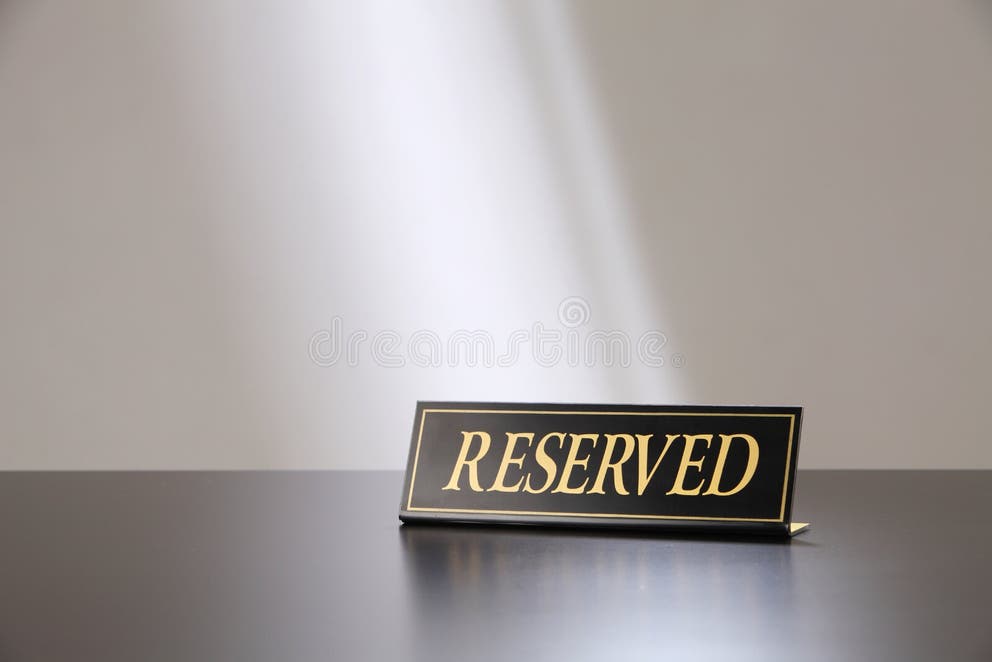 Reserved sign stock image. Image of announcement, information - 84075613
