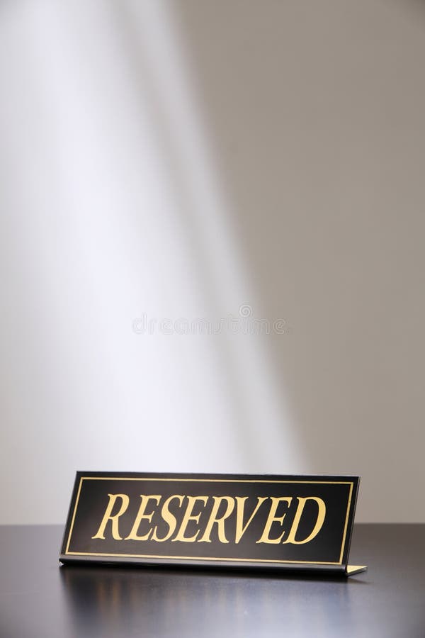 Reserved sign stock photo. Image of card, restaurant - 84076112
