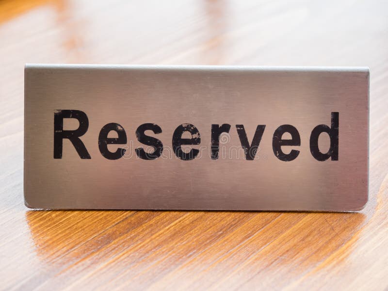 Reserved sign stock image. Image of food, booking, note - 42688899