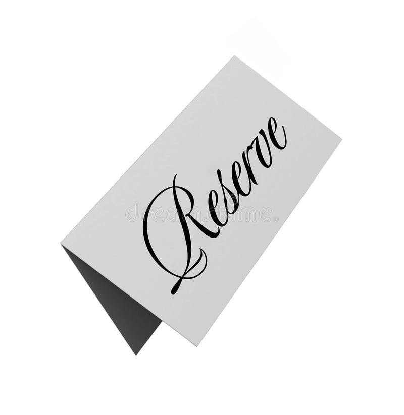 Reserved sign isolated stock illustration. Illustration of exhibition ...