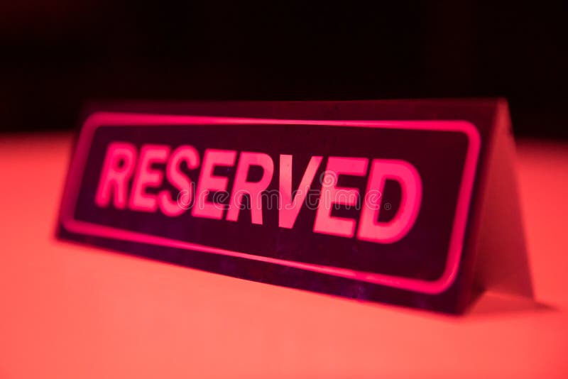 Reserved sign stock photo. Image of personal, horizontal - 15053194