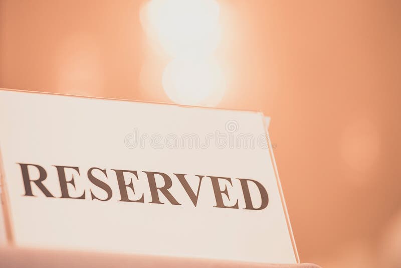 Reserved Sign on Table in Restaurant Stock Photo - Image of dinner ...