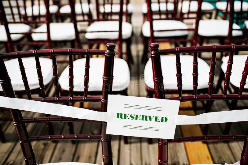 Reserved Seats at Wedding stock image. Image of chair - 14961627