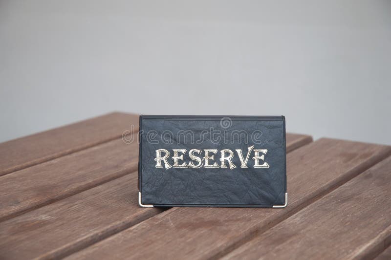 Reserved Sign on the Table . Stock Photo - Image of reservation, paper ...
