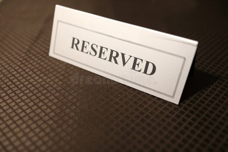 Reserved sign on table stock image. Image of cafe, ifestyle - 132280253