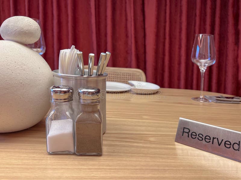 Reserved Sign on Table in Restaurant Stock Image - Image of reservation ...
