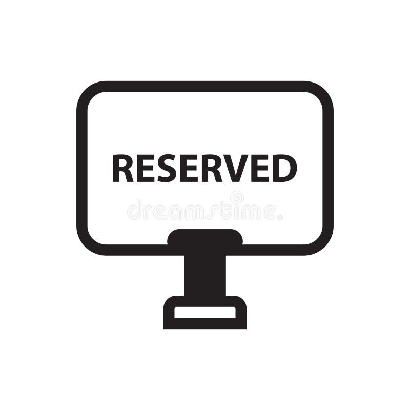 Reserved Sign. Vector Illustration Decorative Background Design Stock ...
