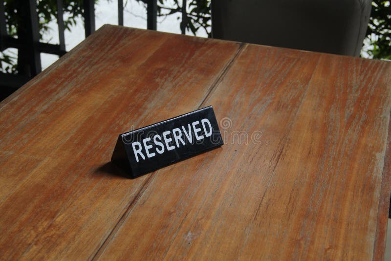 Reserved Signage on a Table at a Restaurant Stock Photo - Image of ...