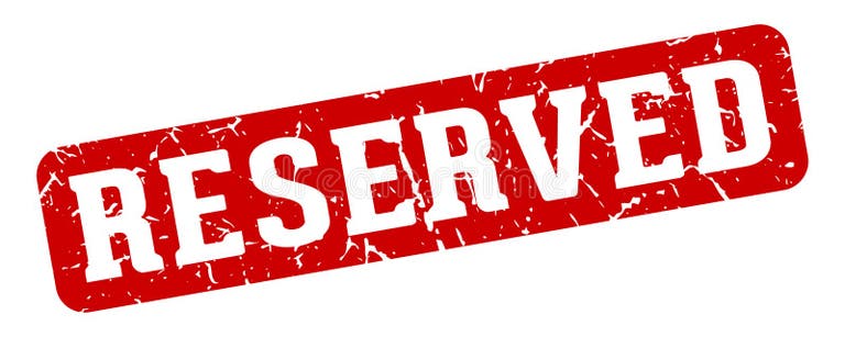 Reserved Rectangular Sign. Reserved Stamp Stock Illustration ...