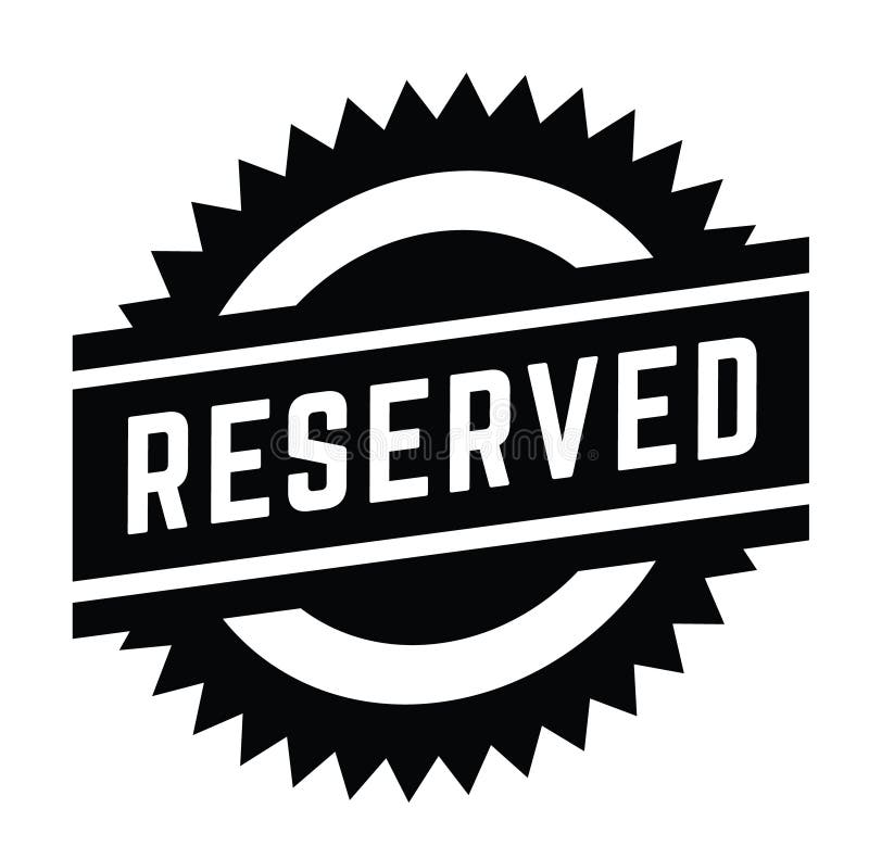 Reserved stamp on white stock vector. Illustration of clip - 124301736
