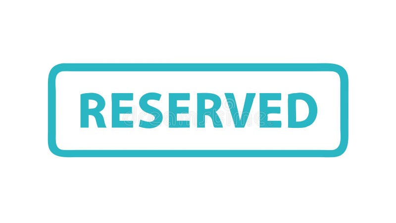 Reserved Status Label Icon for Booking or Status, Vector Design ...