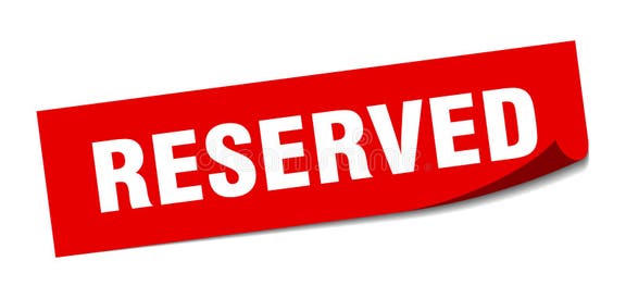 Reserved sticker. stock vector. Illustration of emblem - 153853854