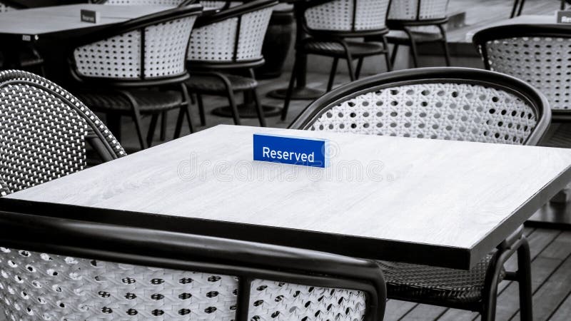 Reserved Table in Restaurant Stock Photo - Image of breakfast, party ...